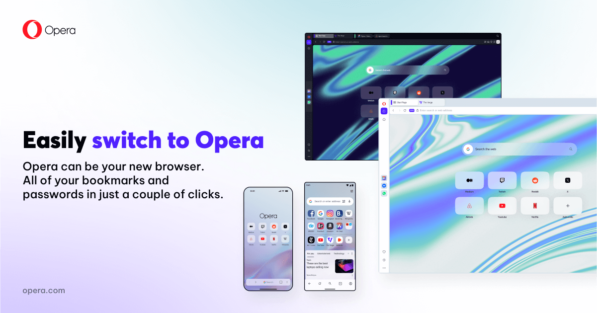 Switch Web Browser from Chrome or Firefox | Opera