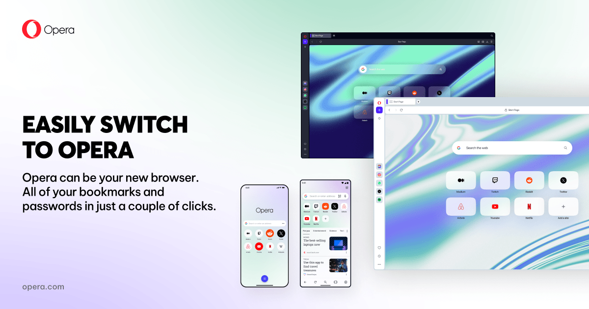 Switch Web Browser from Chrome or Firefox | Opera