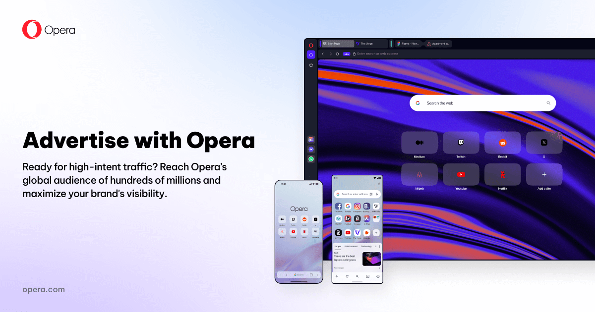 Opera business partnerships | B2B Contact page | Opera