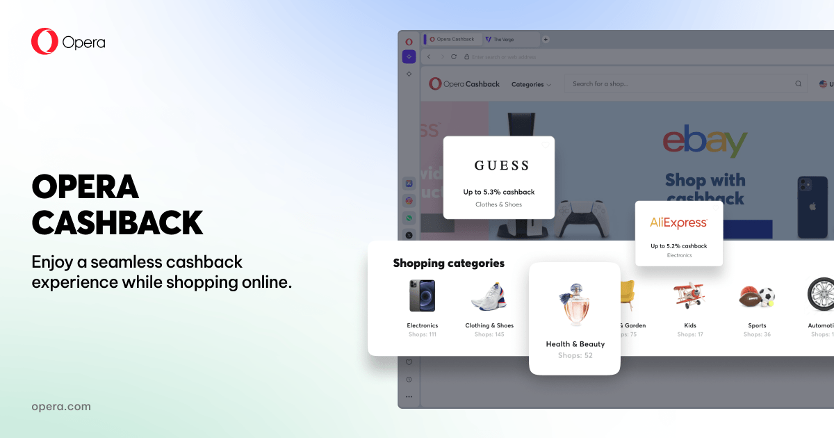 Opera Cashback | Get your money back | Opera Browser