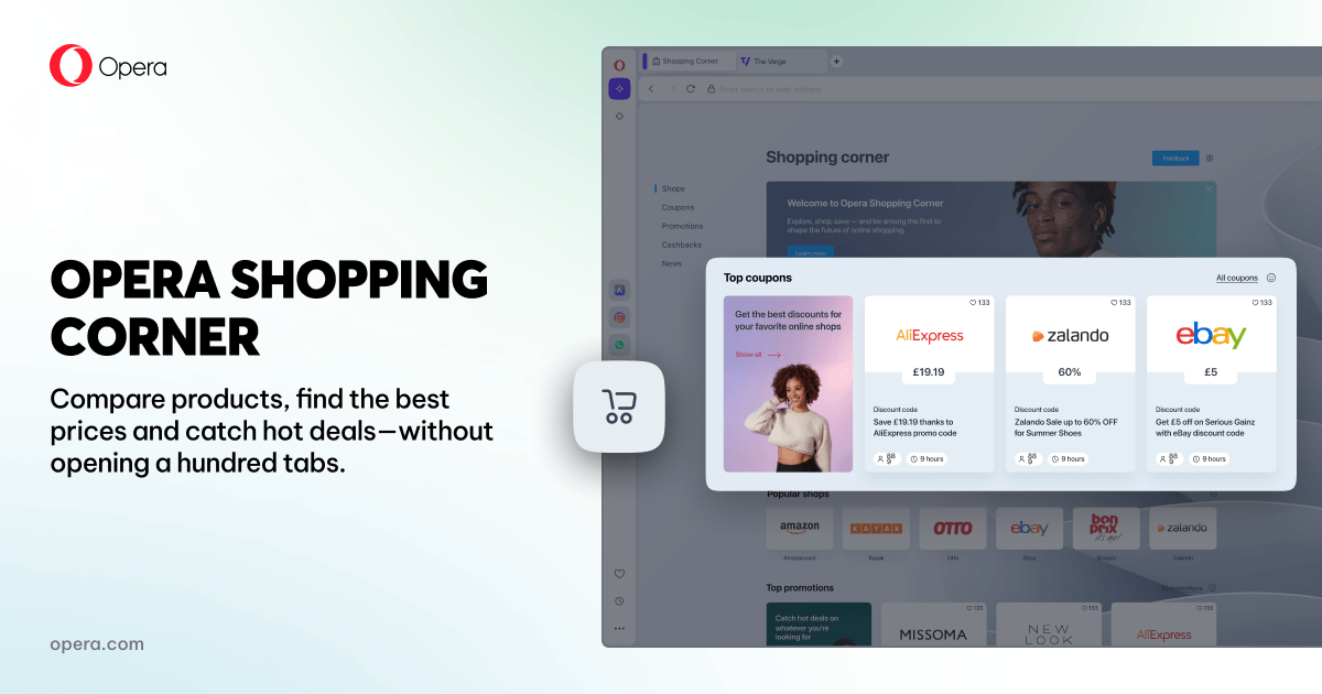 Opera Shopping Corner | Search, compare, save | Opera Browser