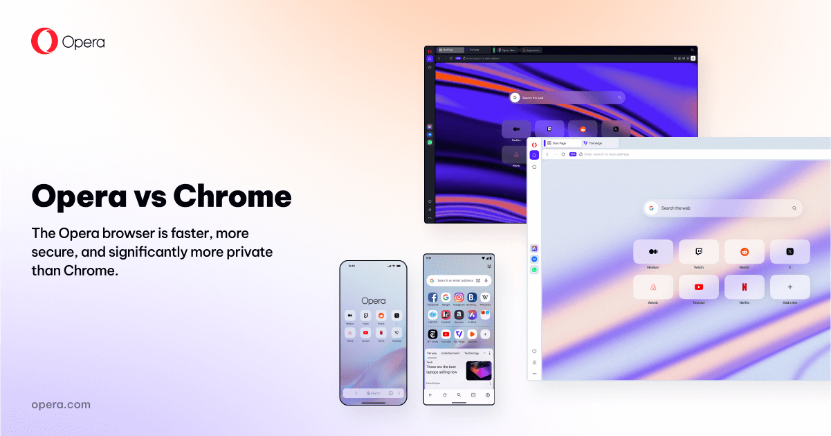Opera vs Chrome comparison | Which is the best browser? | Opera