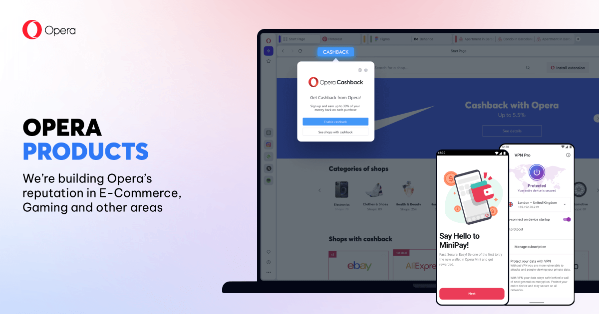 Opera Products | Fintech, Juegos, Noticias | Opera'