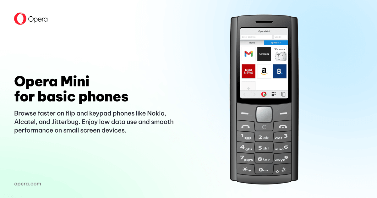 Opera for basic phones | Light and reliable browser for 2G phones | Opera