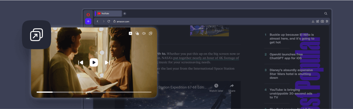 Opera | Browser terbaik untuk menonton video | Opera
