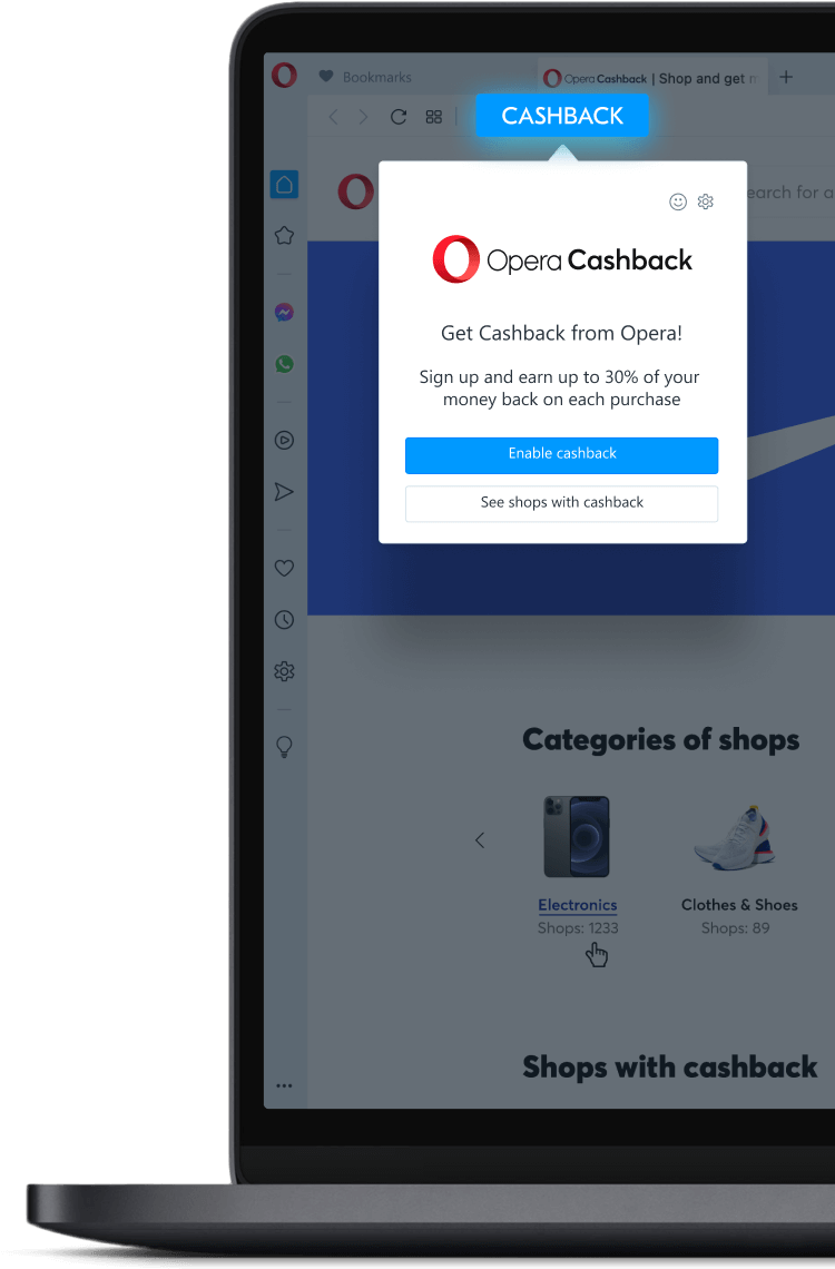 Opera Cashback | Get your money back | Opera