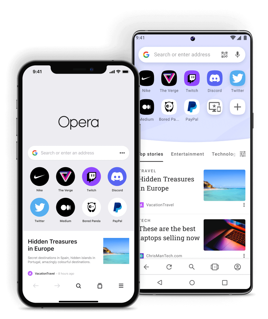 Comparación de navegadores | Descubre el mejor navegador web | Opera