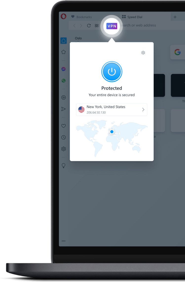 Opera VPN PRO | VPN features | Opera