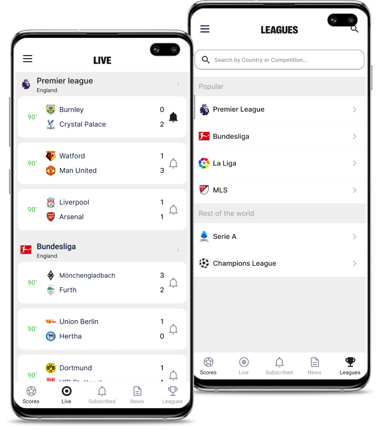 Apex Football App | Live Scores & News | Opera