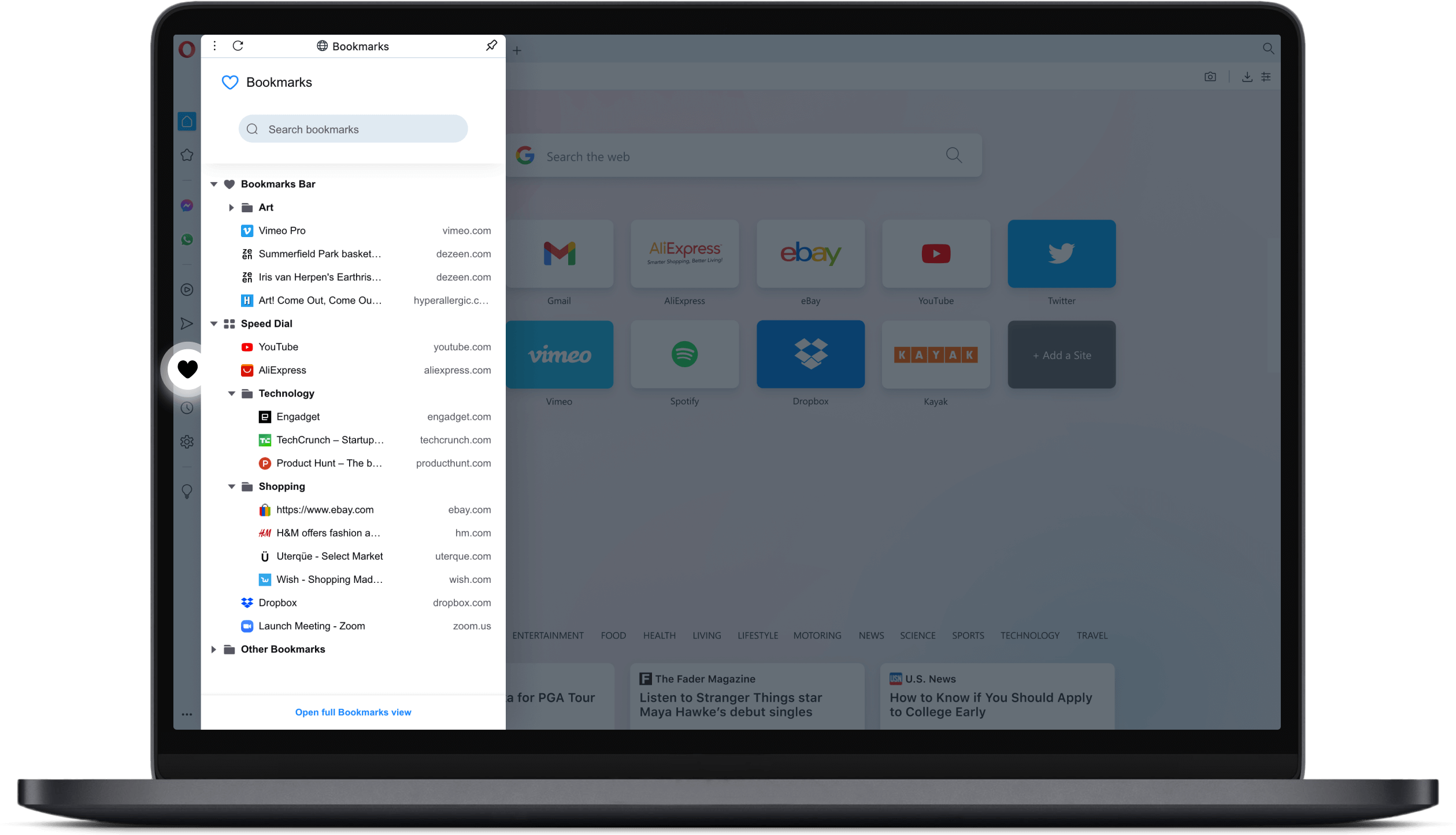 Bookmarks in Opera | Customize, sync and manage browser bookmarks ...