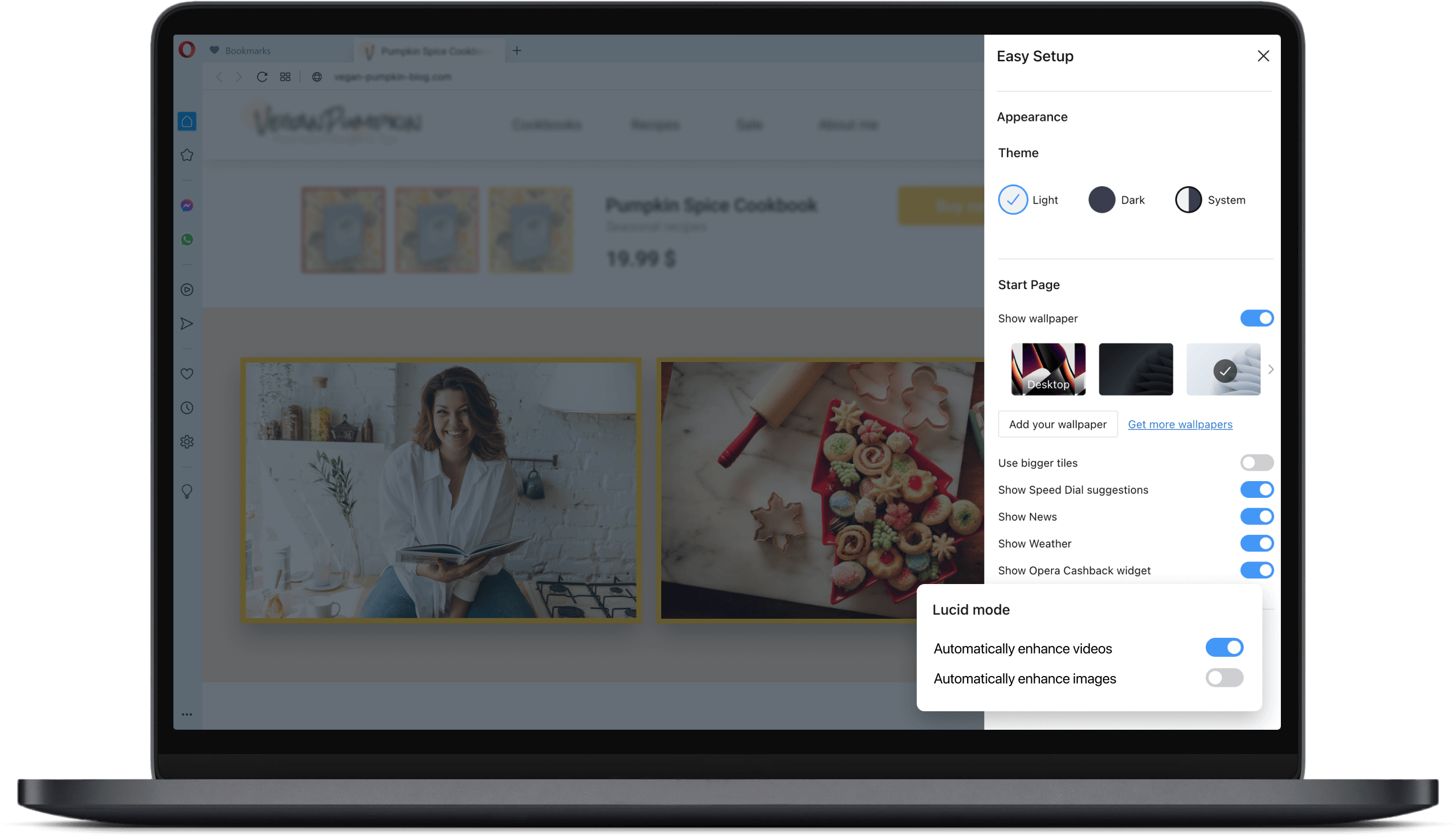 Lucid Mode | Free video enhancer | Opera Browser