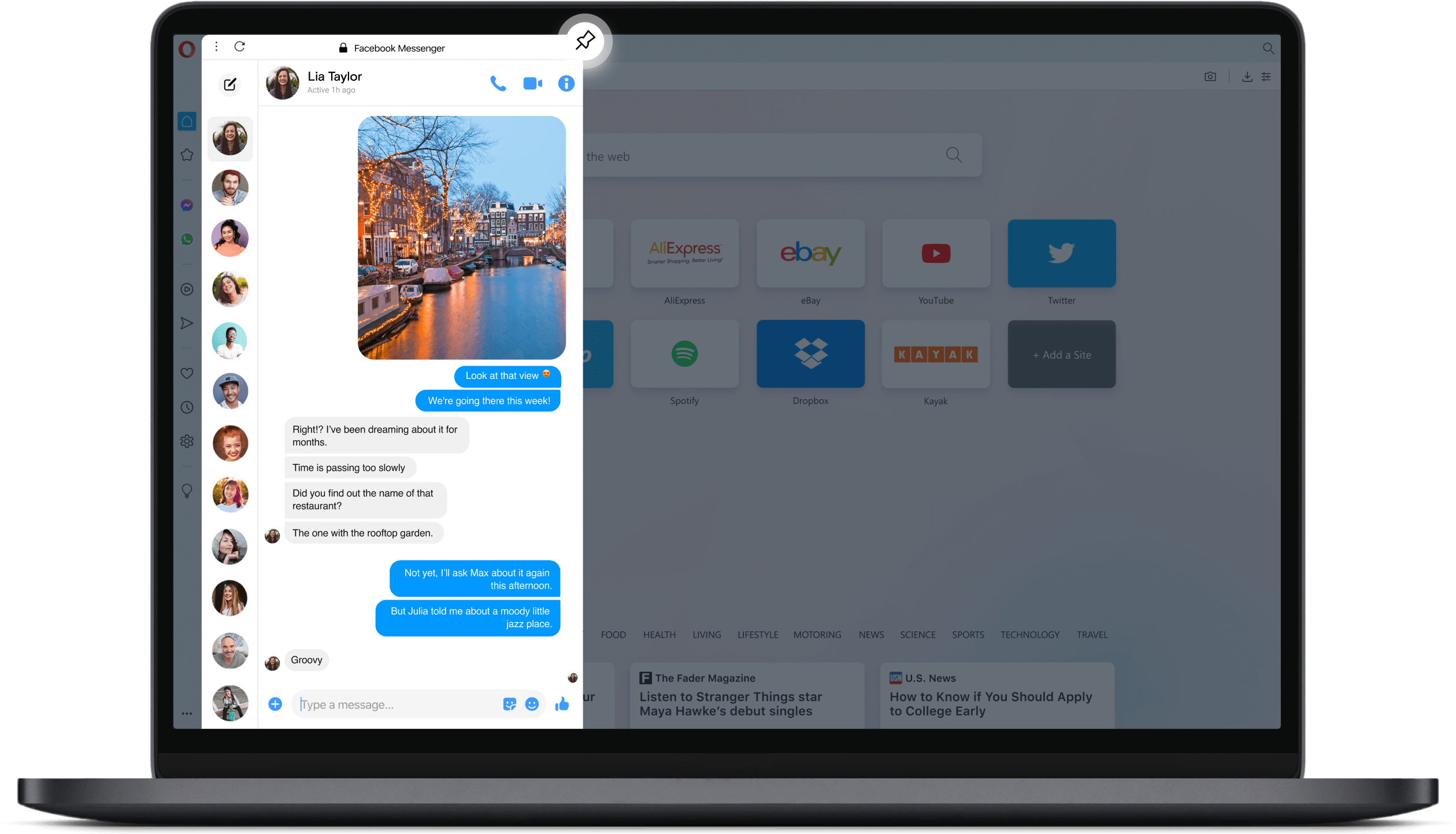 Integrated Messengers | WhatsApp, Facebook Messenger, VKontakte | Opera ...