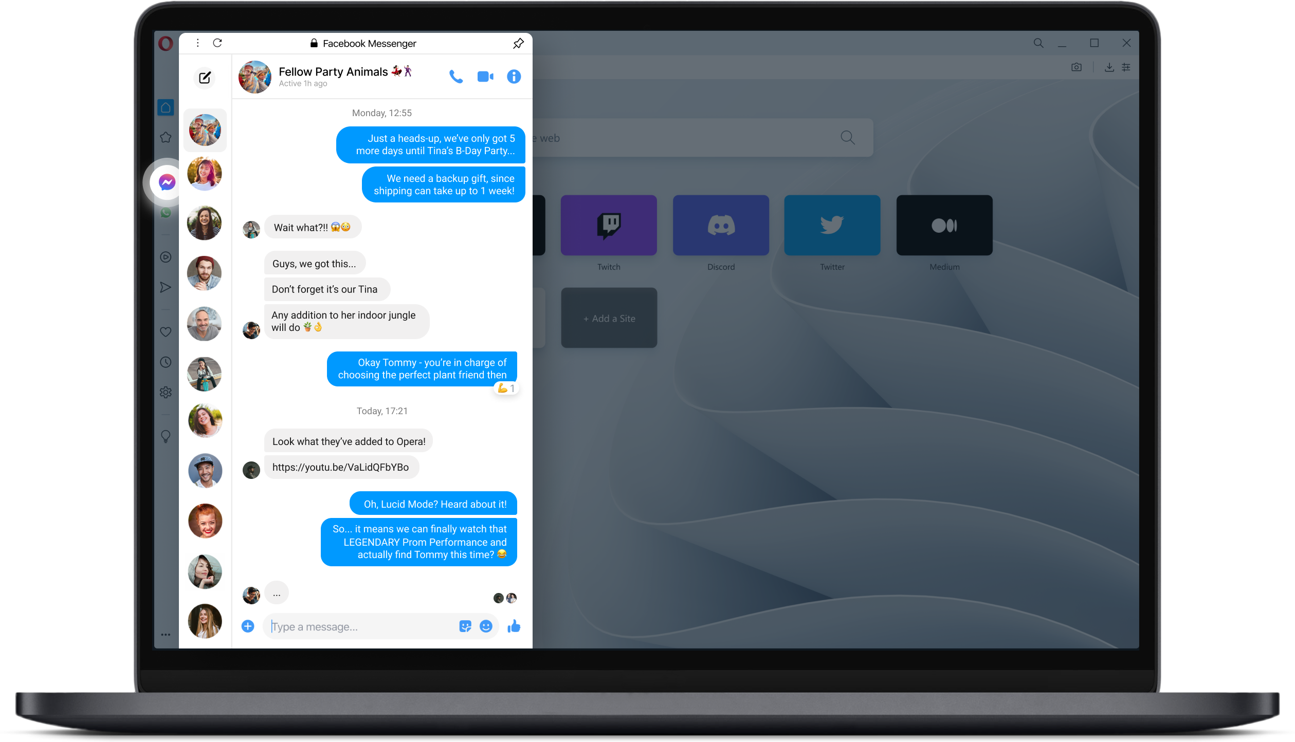 Messenger in Opera | Facebook Messenger on desktop | Opera Browser