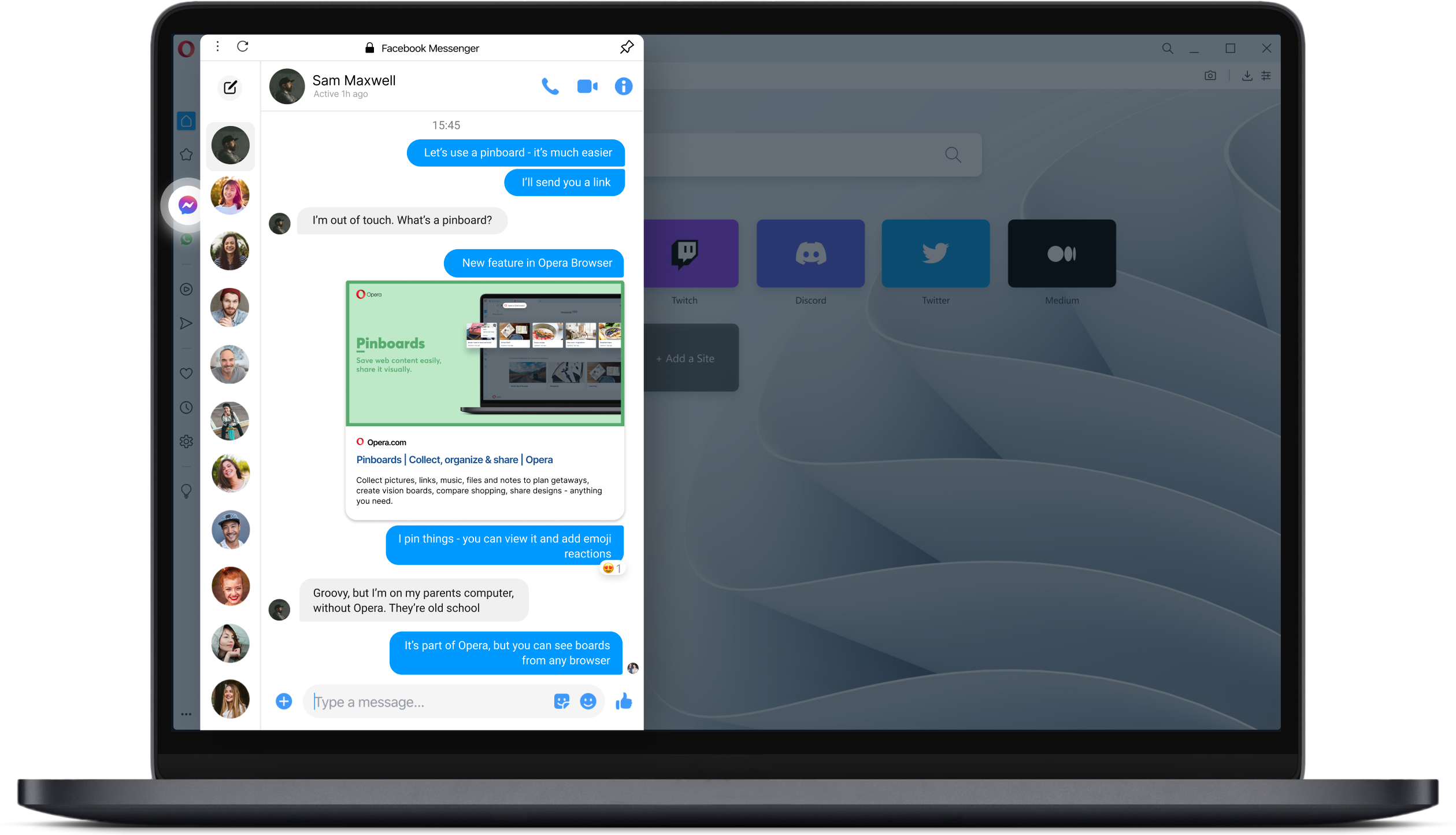 Messenger in Opera | Facebook Messenger on desktop | Opera Browser