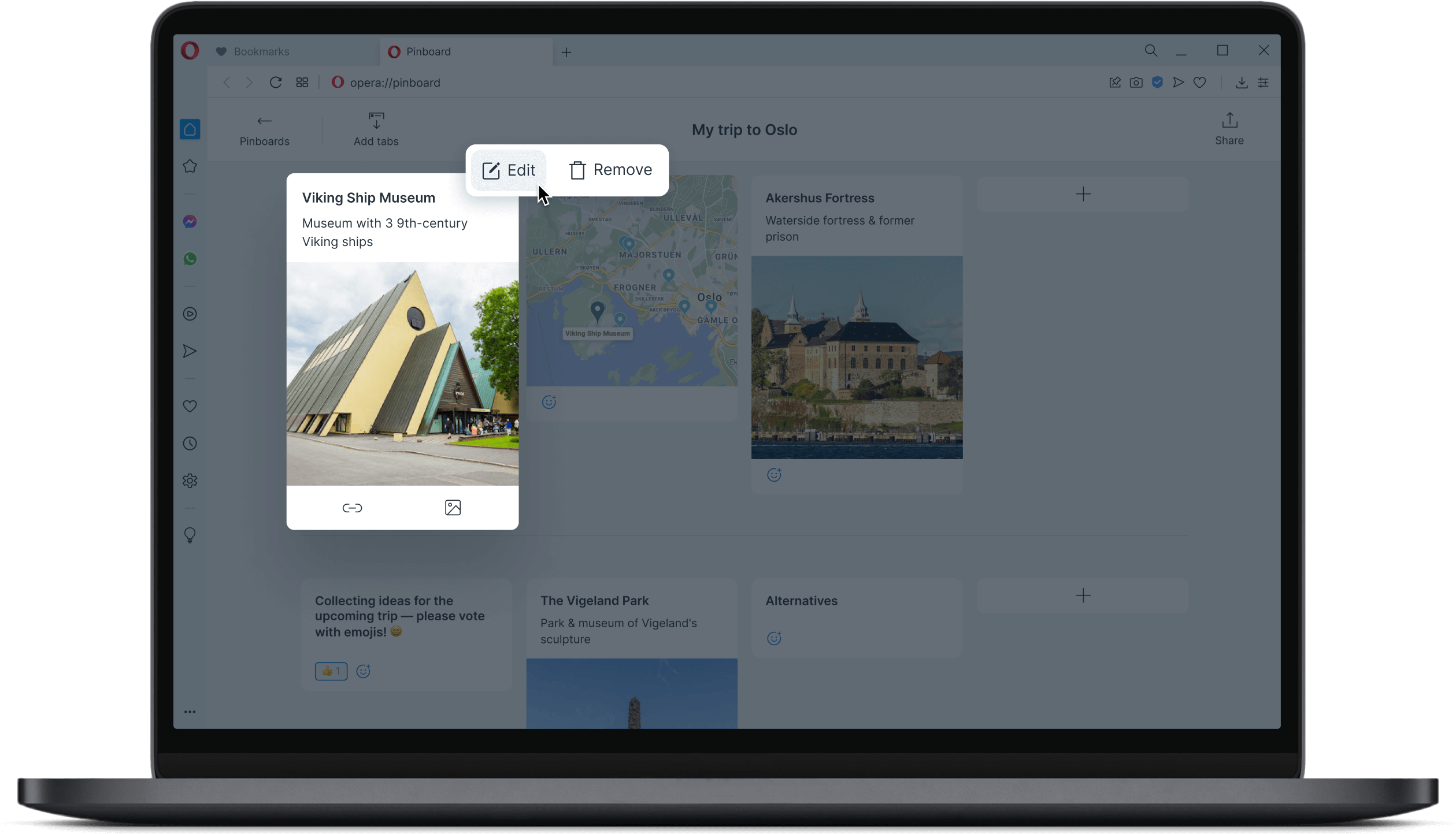 Pinboards - Sammeln, organisieren & teilen | Opera
