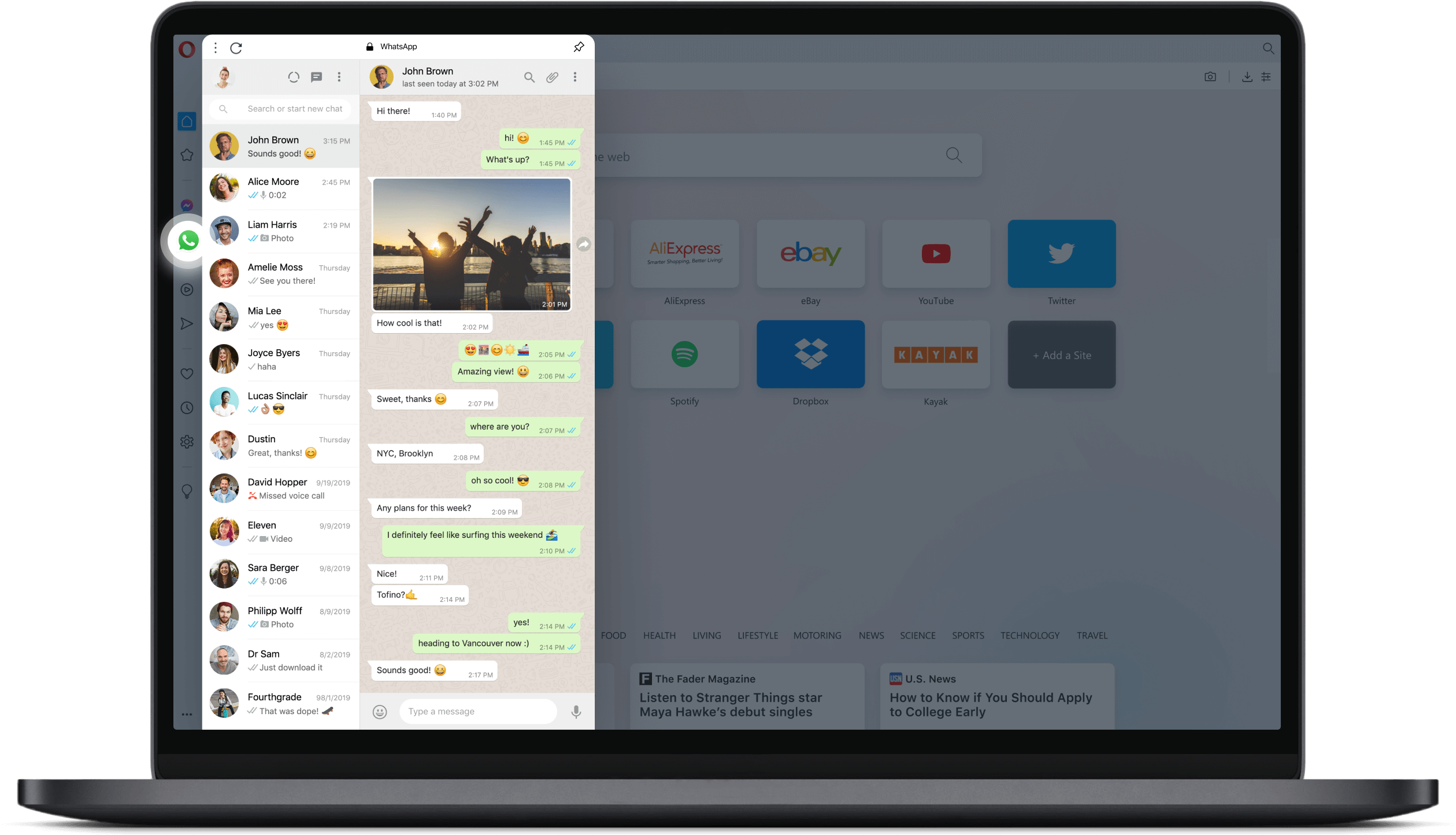 WhatsApp in Opera | Use WhatsApp on desktop | Opera Browser