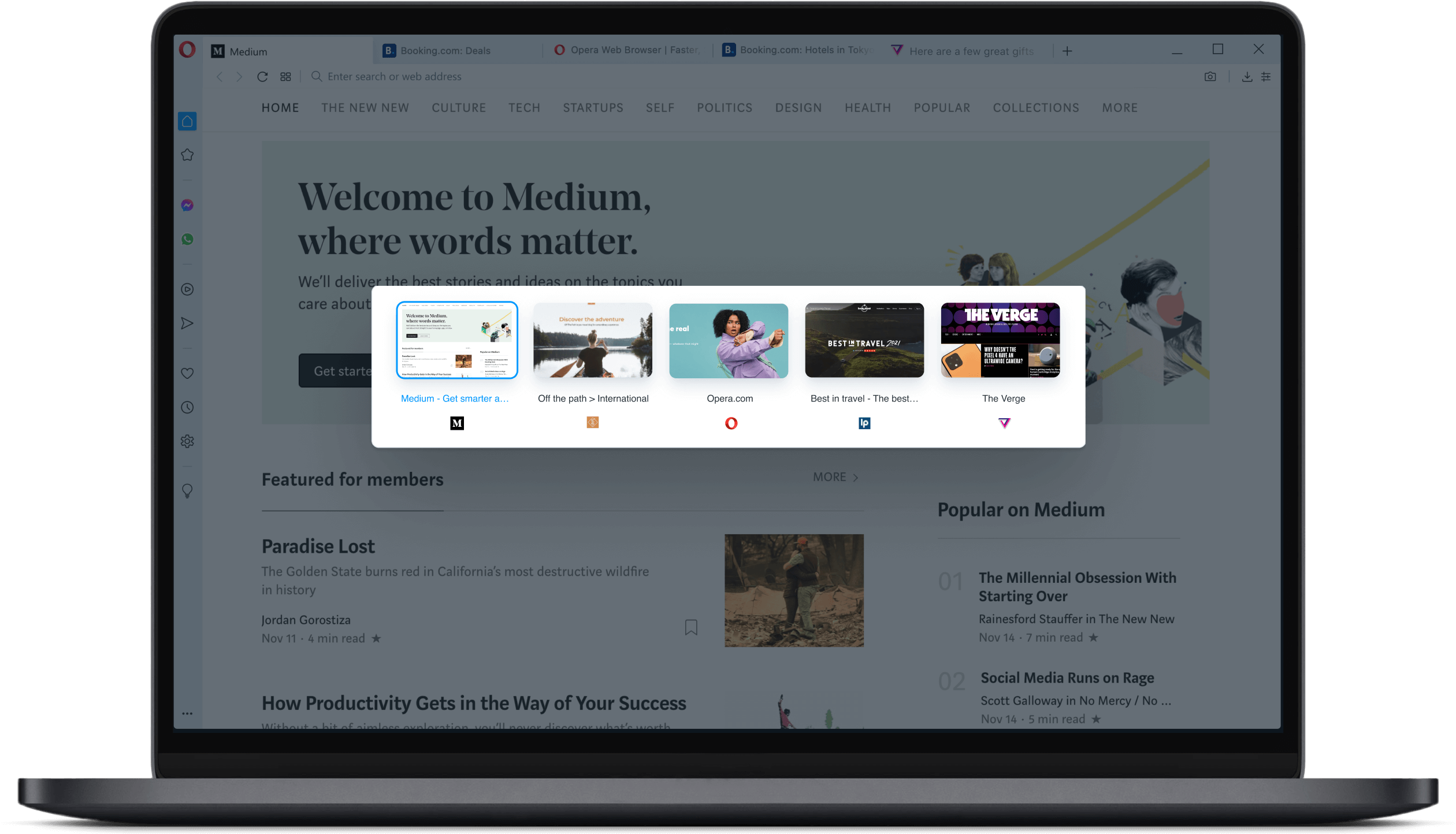 Workspaces | Tidy your browser with Opera | Opera Browser