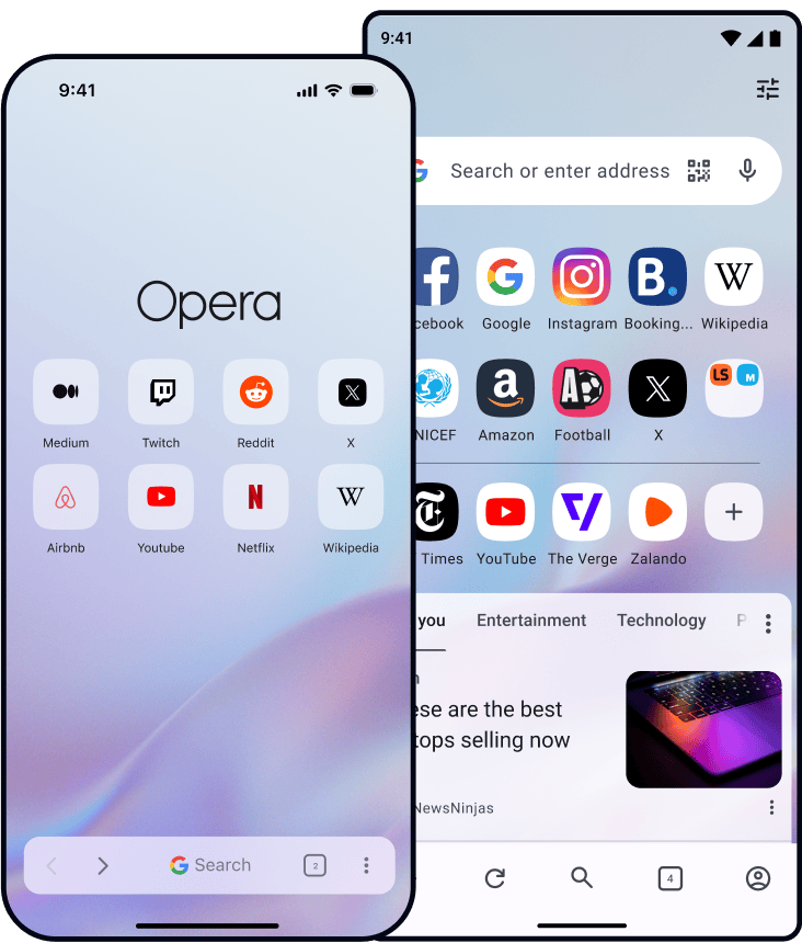 Switch browsers from Chrome or Firefox | Opera
