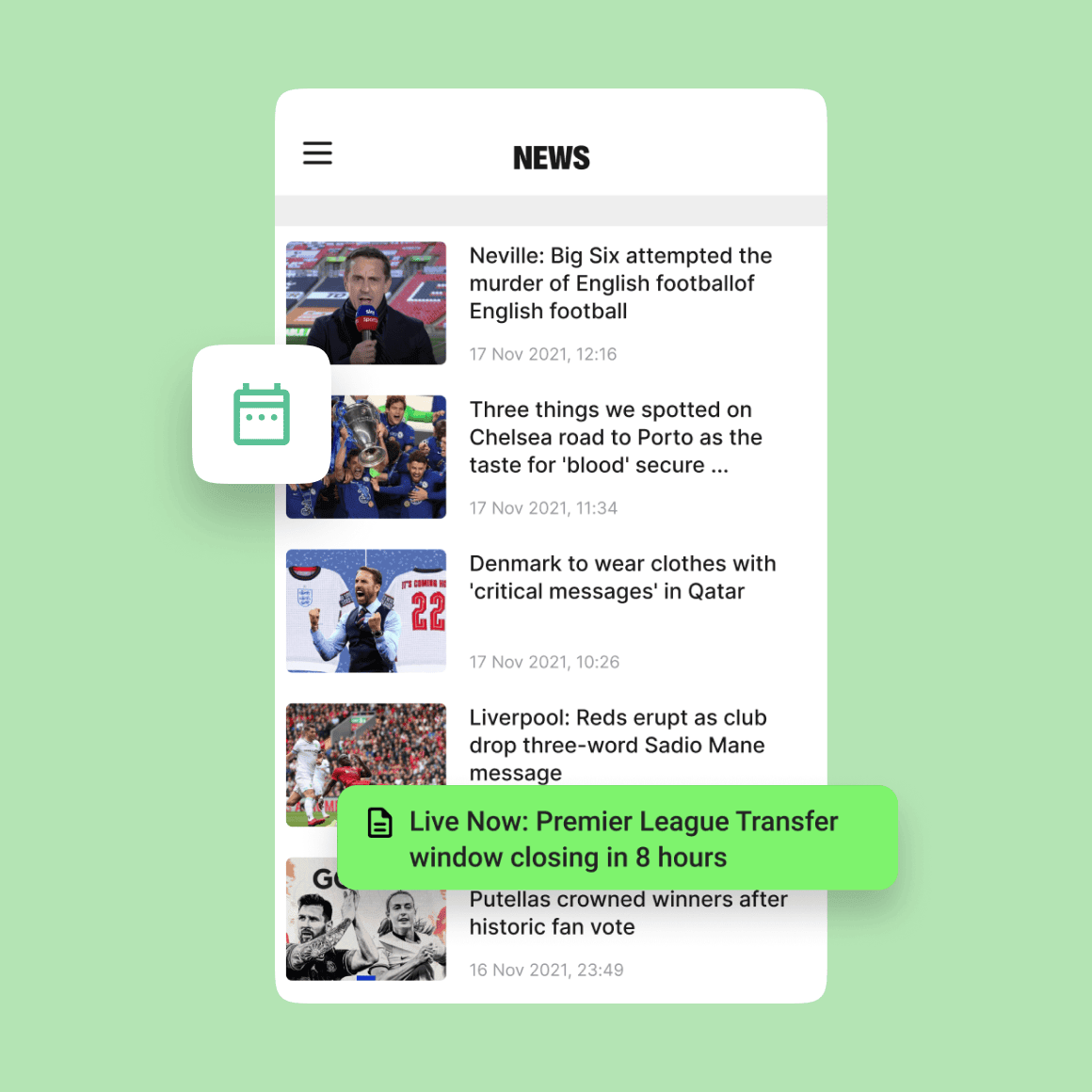 Apex Football App | Live Scores & News | Opera