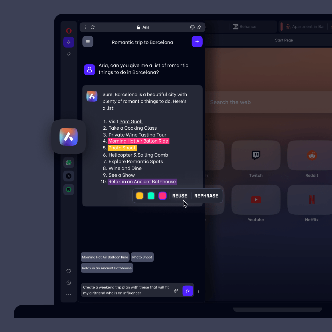 Browser AI | Chat and create with AI in Opera | Opera Browser