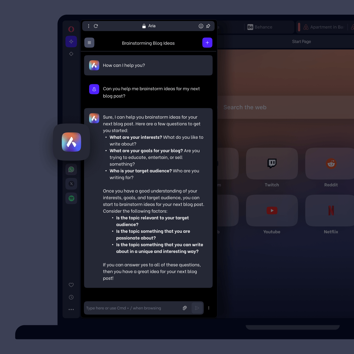 Browser AI | Chat and create with AI in Opera | Opera Browser Browser AI | Chat and create with AI in Opera | Opera Browser