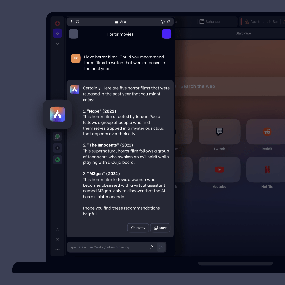 Browser AI | Chat and create with AI in Opera | Opera Browser