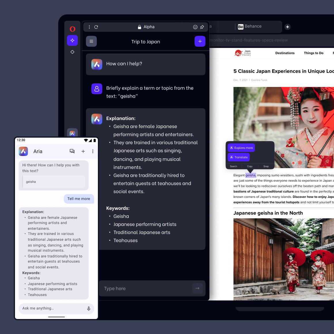 Aria - IA do navegador | IA gratuita com acesso à Web em tempo real ...