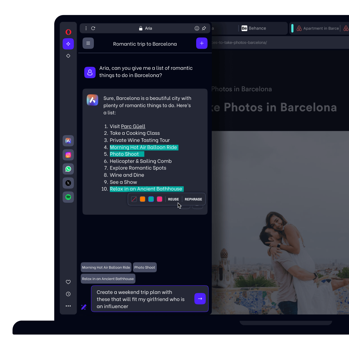 Aria browser AI | Free AI with real-time web access | Opera Browser