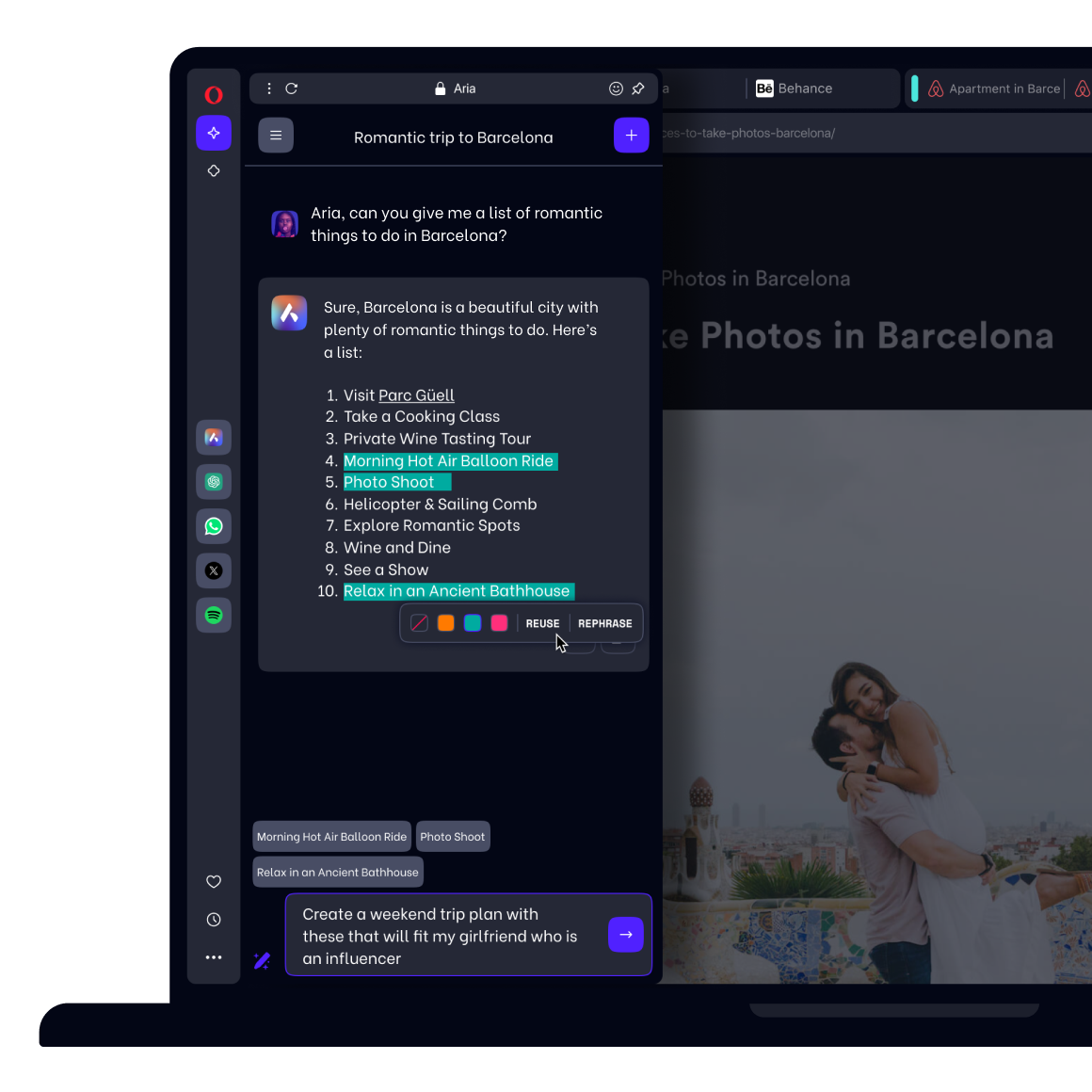 Aria browser AI | Free AI with real-time web access | Opera Browser