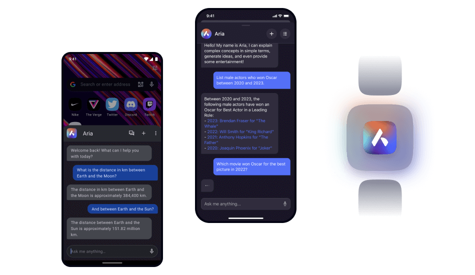 Aria browser AI | Free AI with real-time web access | Opera Browser