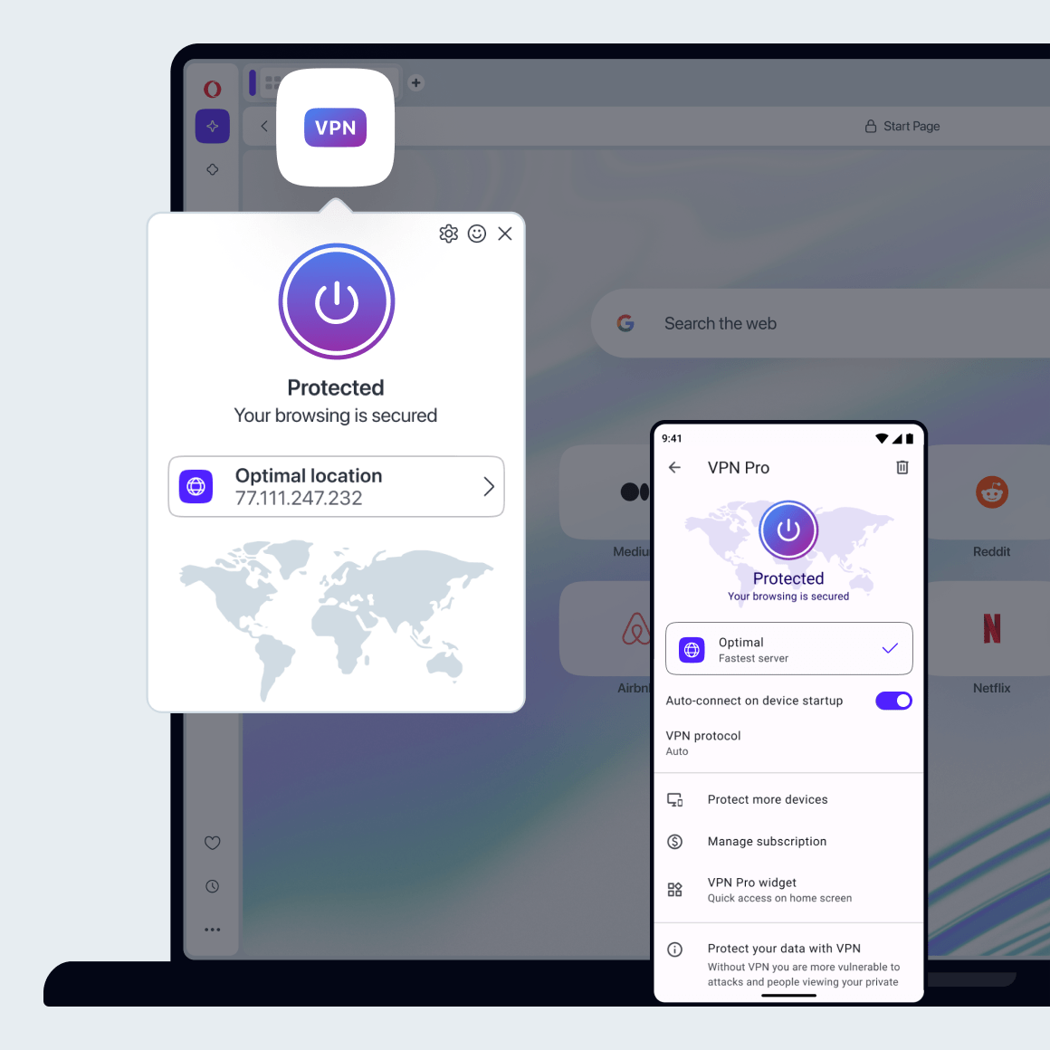 Free VPN | Browser with built-in VPN | Download | Opera