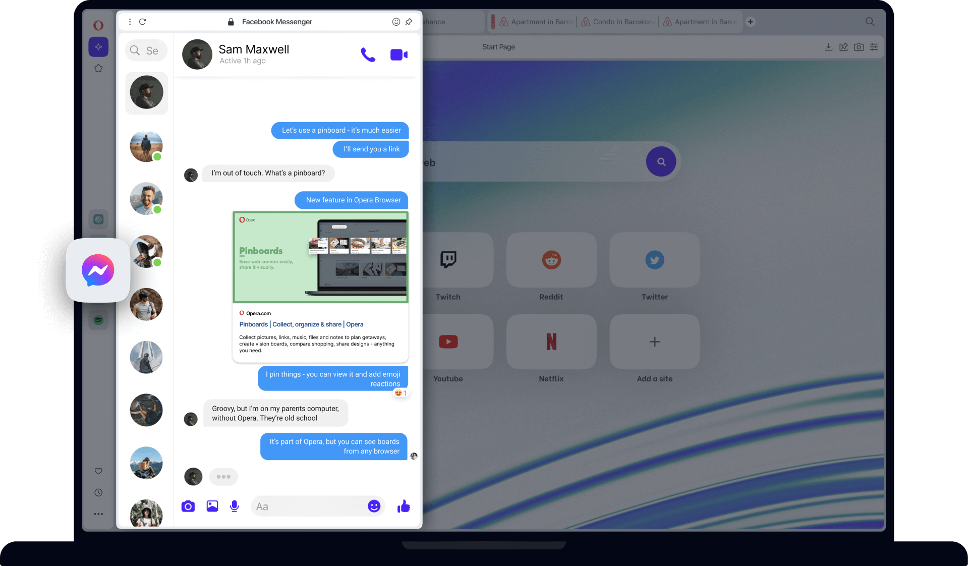 Messenger in Opera | Facebook Messenger on desktop | Opera Browser