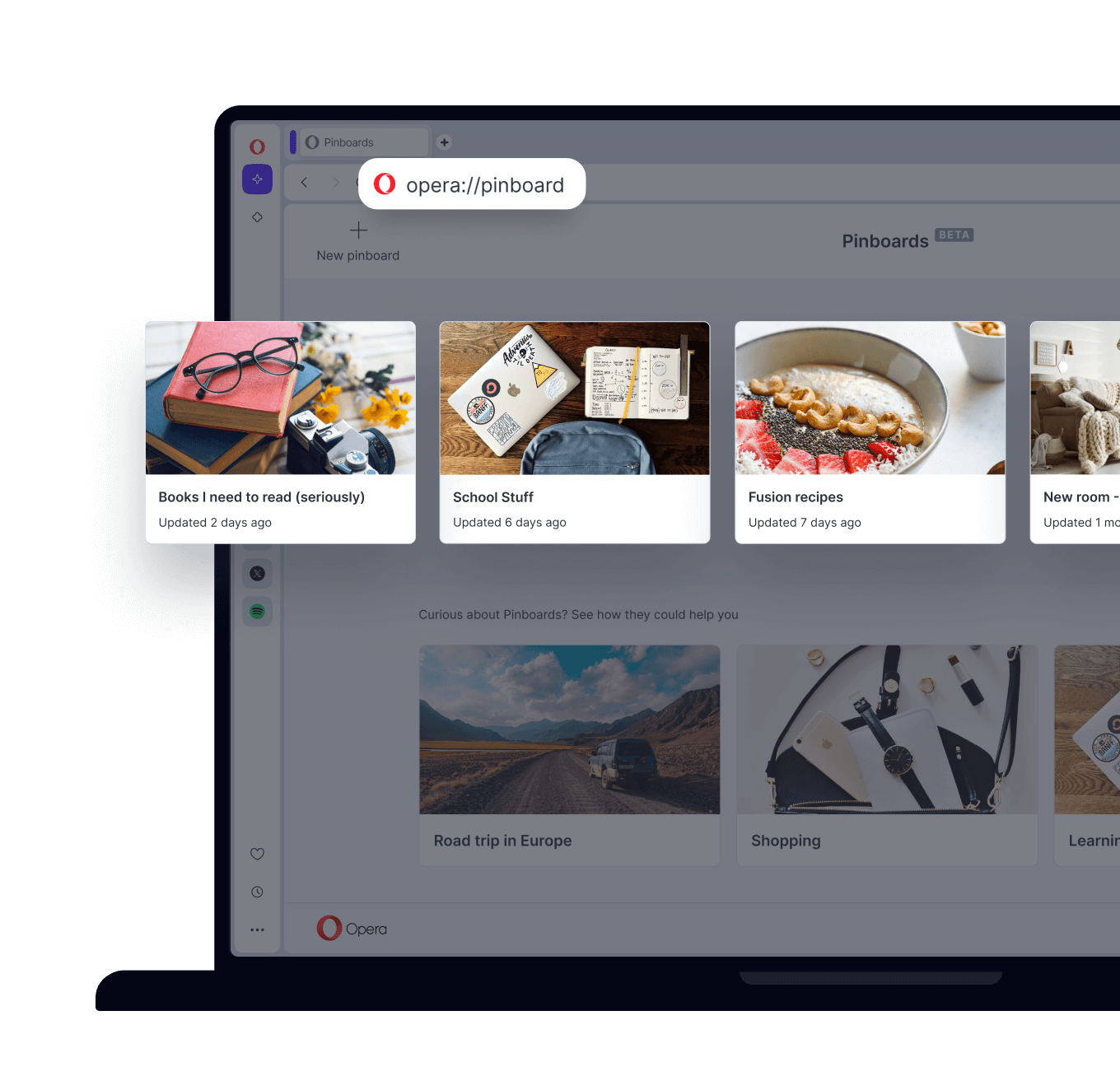 Pinboards | Collect, organize & share | Opera Browser