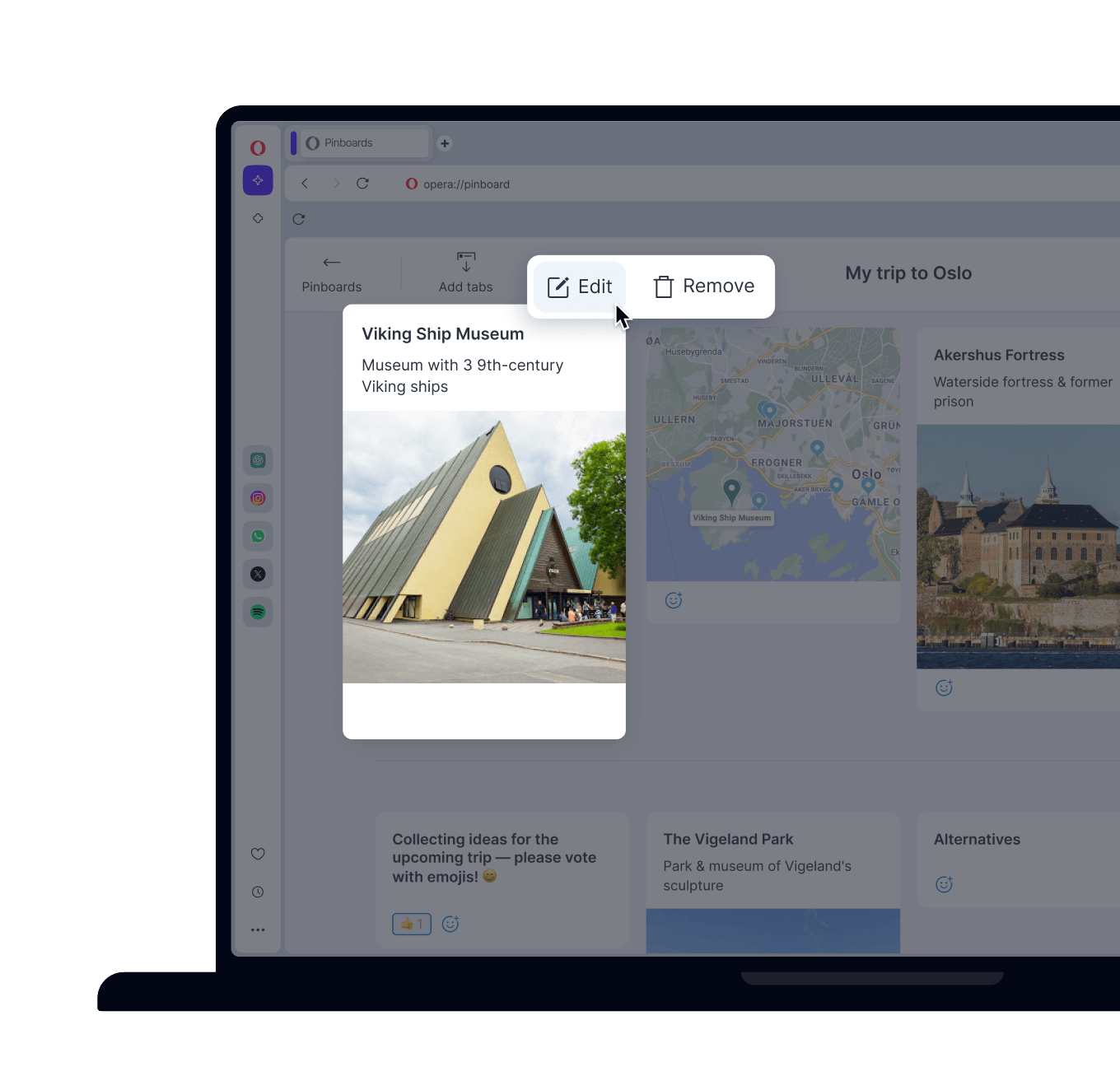 Pinboards | Collect, organize & share | Opera