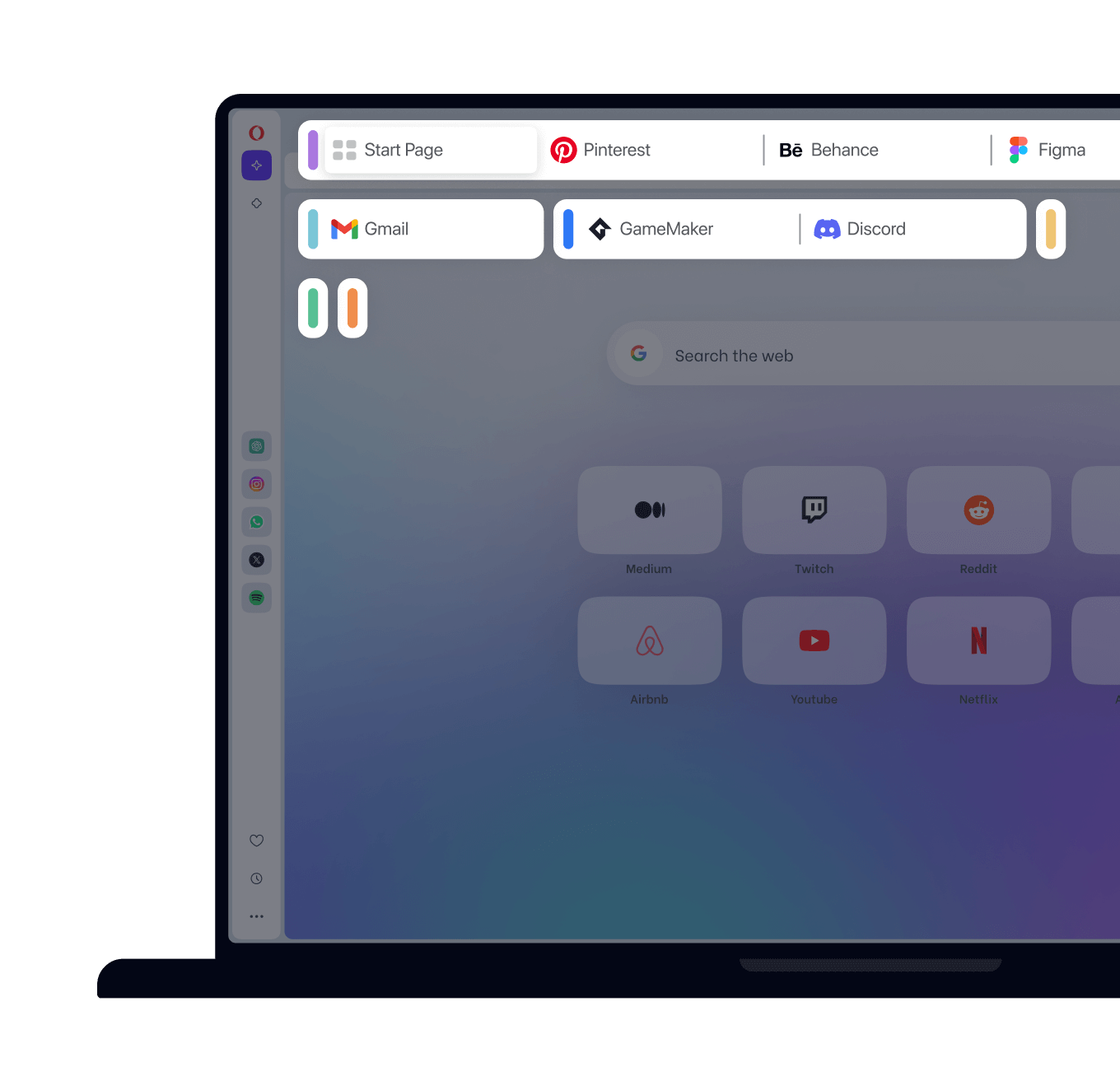 Tab Islands | Arrange tabs in separate tab groups | Opera Browser