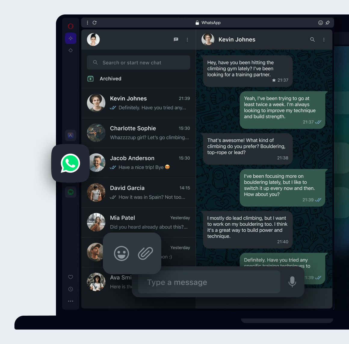 WhatsApp in Opera | Use WhatsApp on desktop | Opera